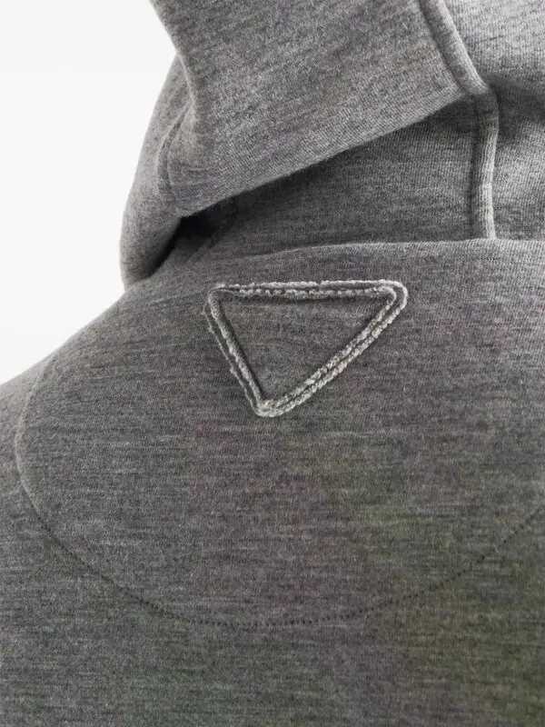 Prada Triangle-logo Zip-up Hoodie