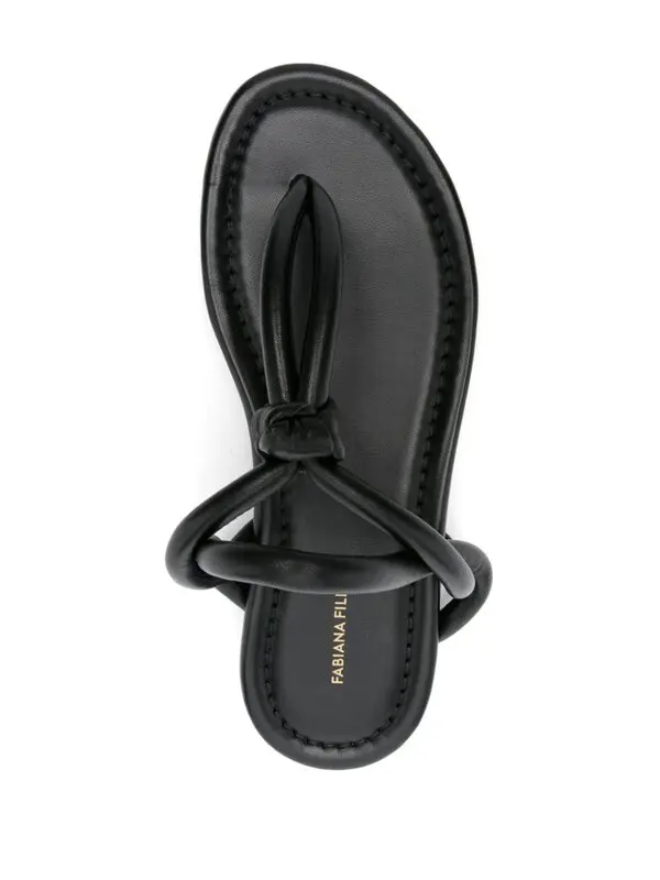 Fabiana Filippi Padded Thong-strap Sandals - Black