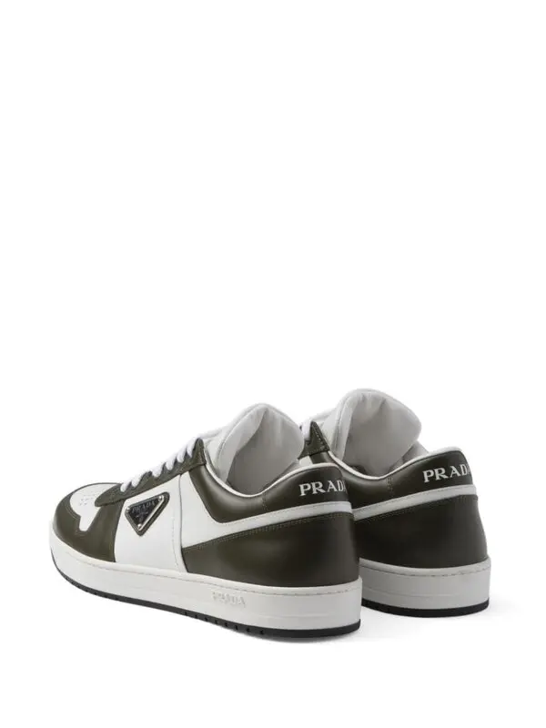 Prada Downtown Leather Sneakers - White