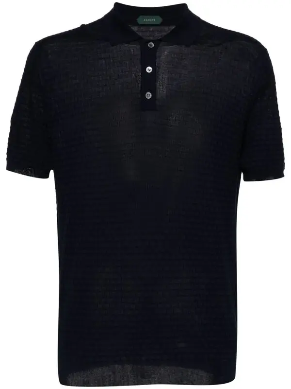 ZANONE 3d-knit Cotton Polo Shirt