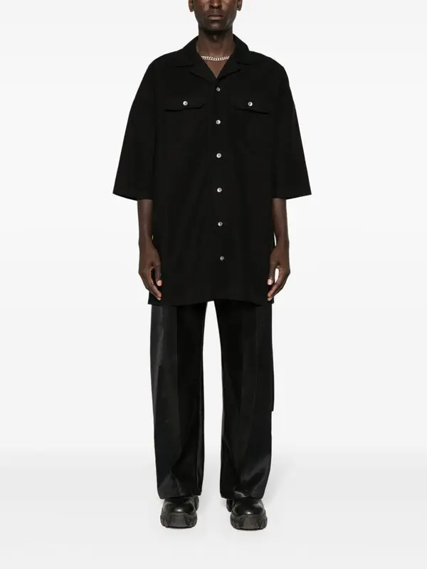 Rick Owens Magnum Tommy Longline Shirt - Black