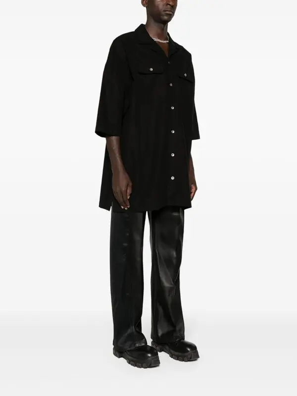 Rick Owens Magnum Tommy Longline Shirt - Black