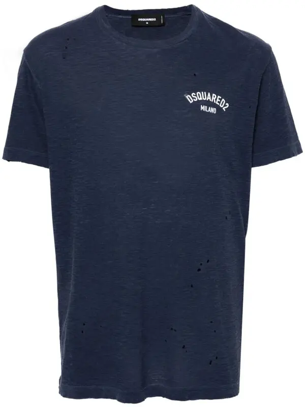 Dsquared2 Logo-print Cotton T-shirt - Blue