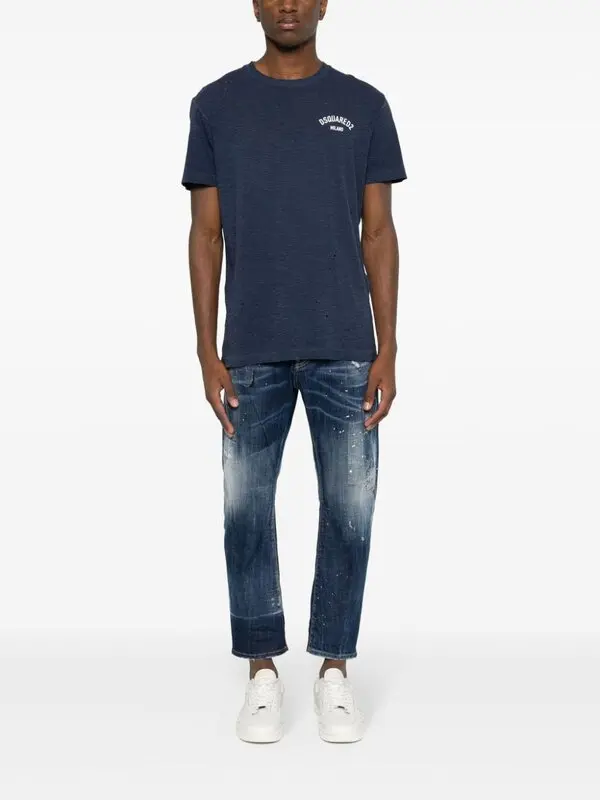 Dsquared2 Logo-print Cotton T-shirt - Blue