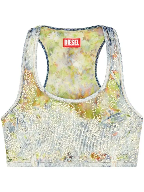 DIESEL® De-detop-fse Devoré Crop Top
