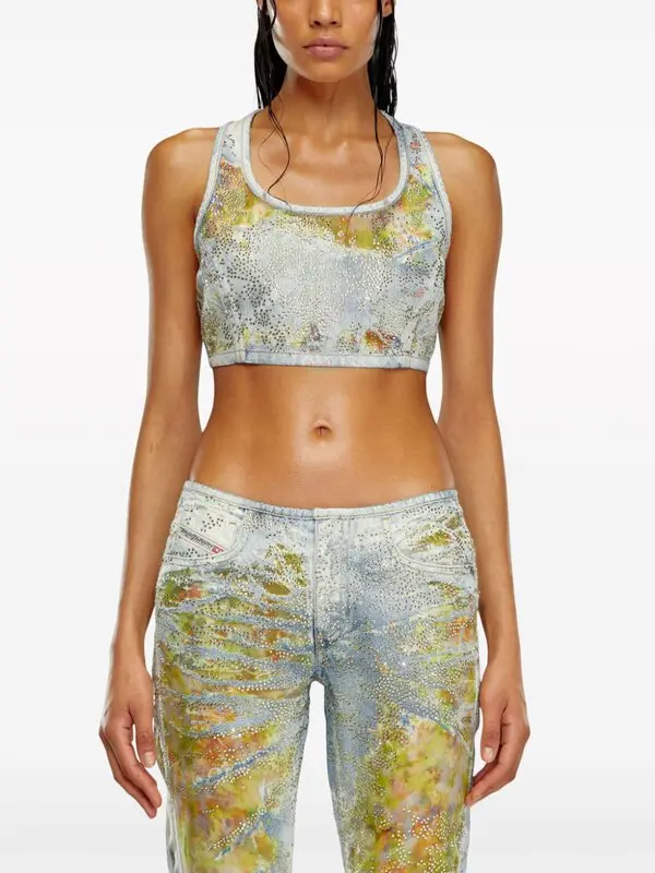 DIESEL® De-detop-fse Devoré Crop Top