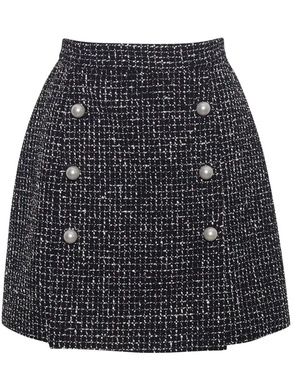 Adam Lippes Double-breasted Tweed Skirt