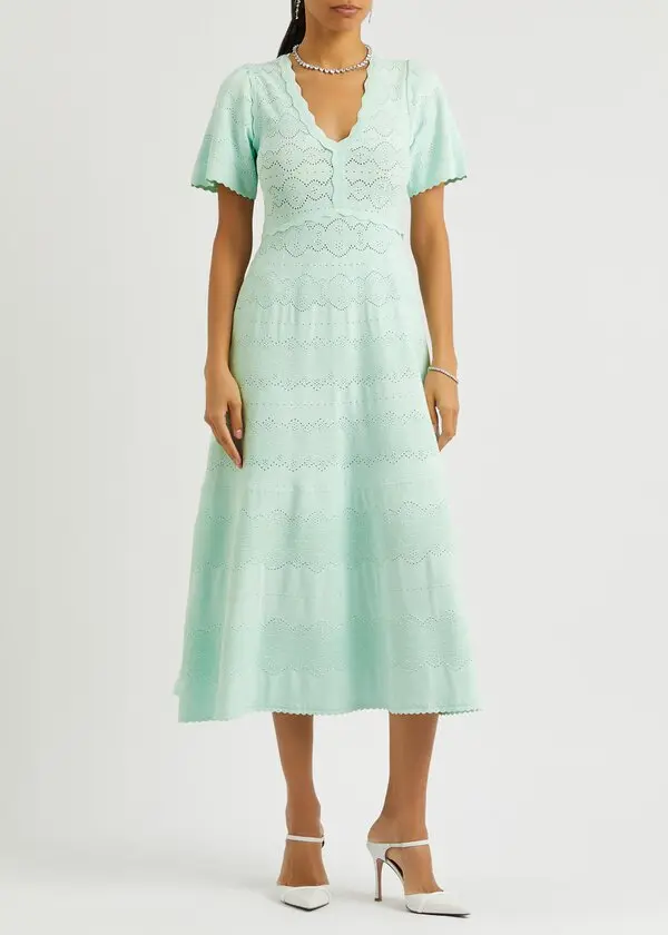 needle and thread mint green dress Needle & Thread Ruffled sequin-embellished Gown | Green