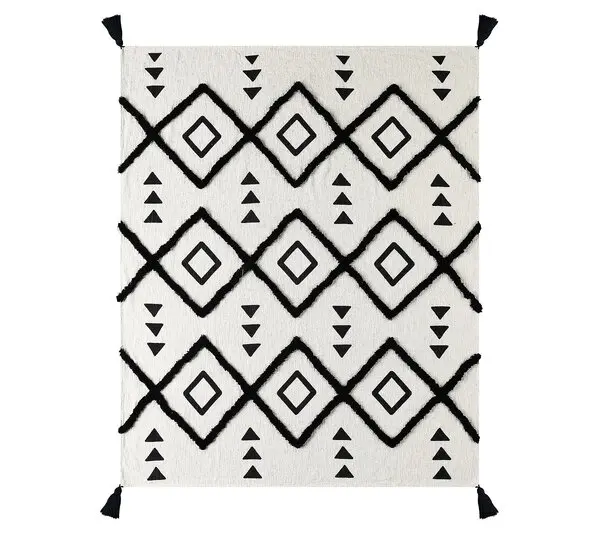 OX BAY TRADING CO. Ox Bay Trading Diamond Tufted Throw Blanket - One-color