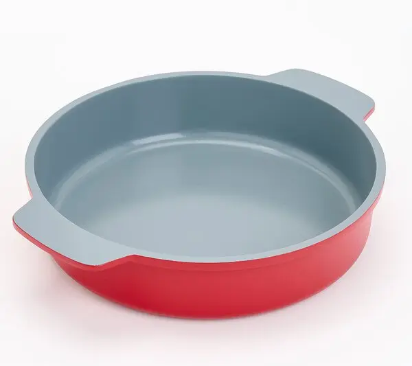 COOKING LIGHT 9' Ceramic Nonstick Cast Aluminum Round Cake Pan - One-color