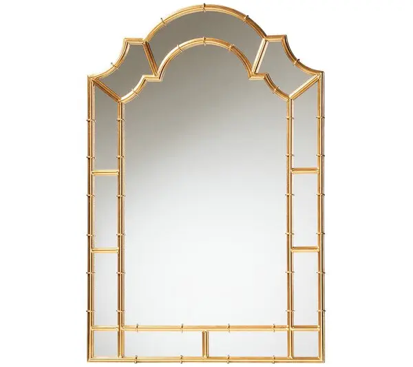 BAXTON STUDIO Bedivere Goldleaf Metal Accent Wa Ll Mirror - One-color