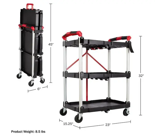 STALWART Collapsible Cart Portable And Lightw Eight