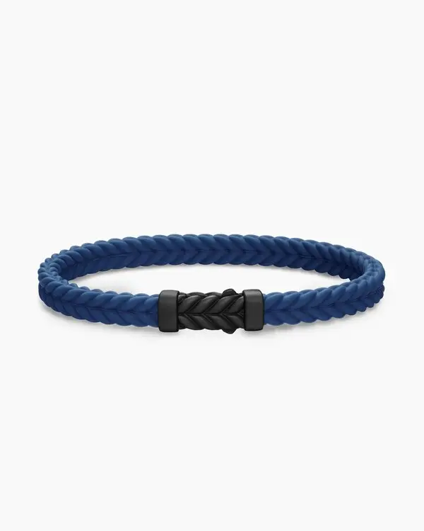 David Yurman Chevron Bracelet - Blue Rubber