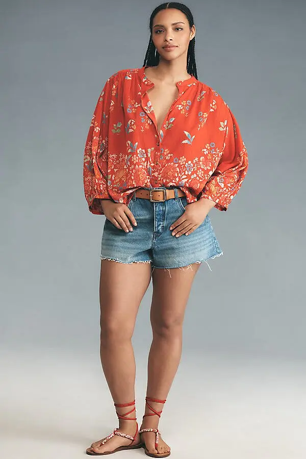 PILCRO Sidney Batwing Blouse