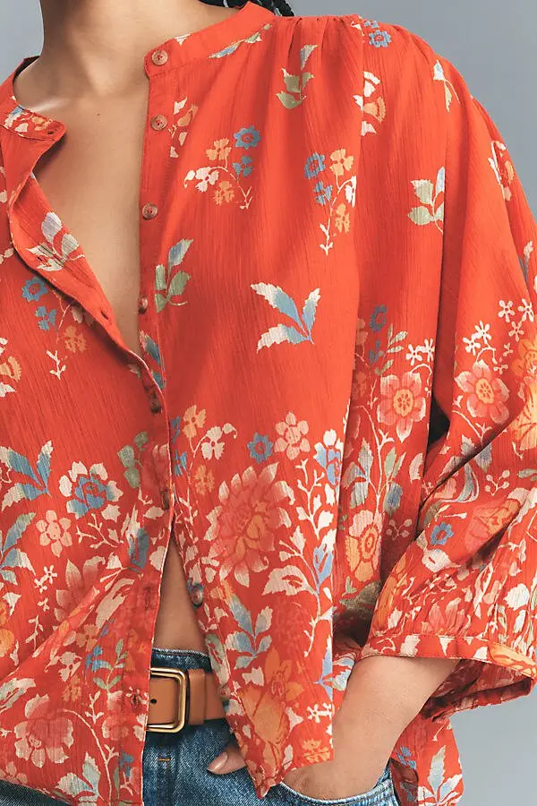 PILCRO Sidney Batwing Blouse