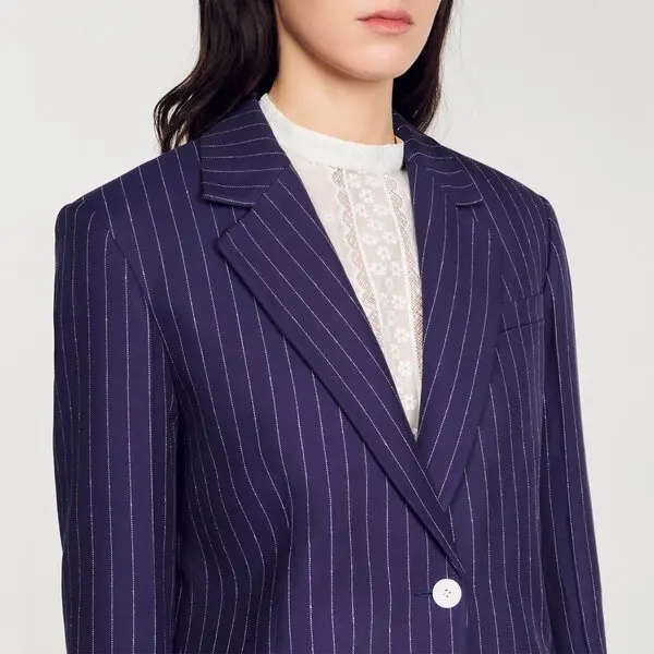 Sandro Pinstriped Suit Jacket