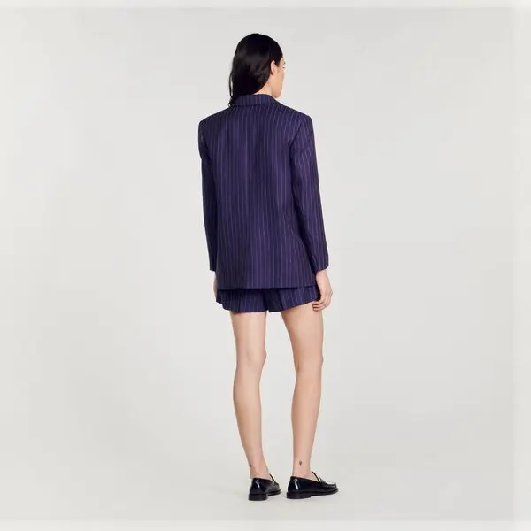 Sandro Pinstriped Suit Jacket
