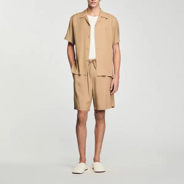 Sandro Shark Collar Shirt - Nut