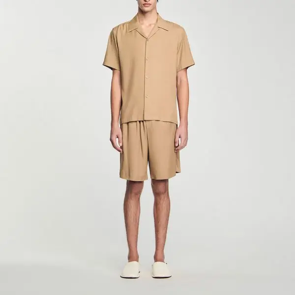 Sandro Shark Collar Shirt - Nut