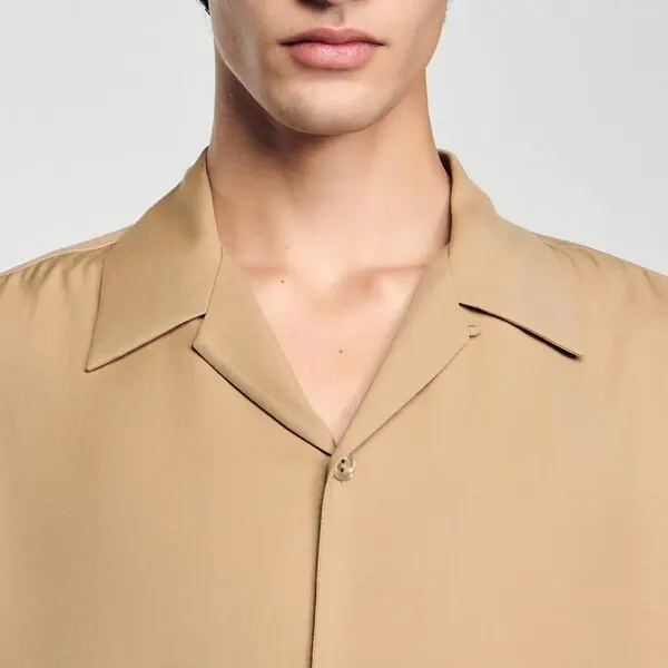 Sandro Shark Collar Shirt - Nut