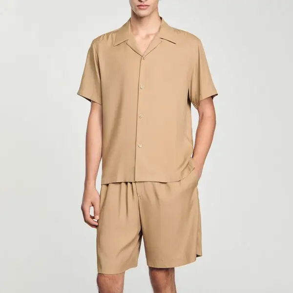 Sandro Shark Collar Shirt - Nut