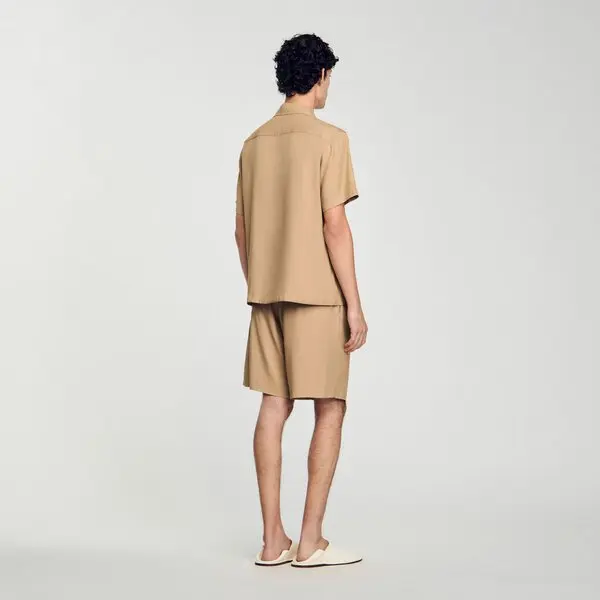 Sandro Shark Collar Shirt - Nut