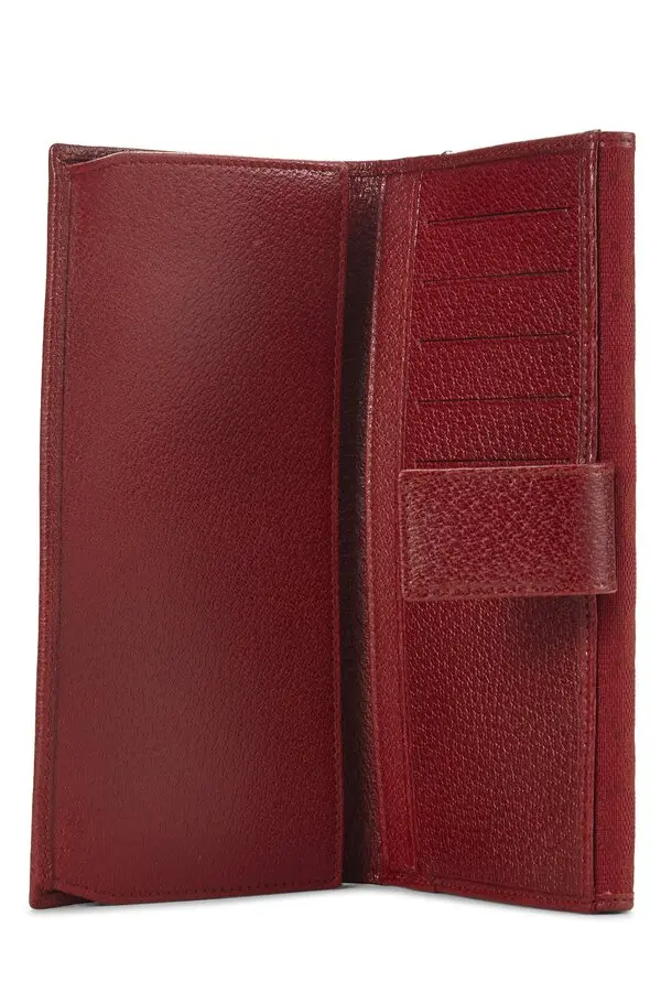 Gucci Original Gg Canvas Continental Wallet - Red