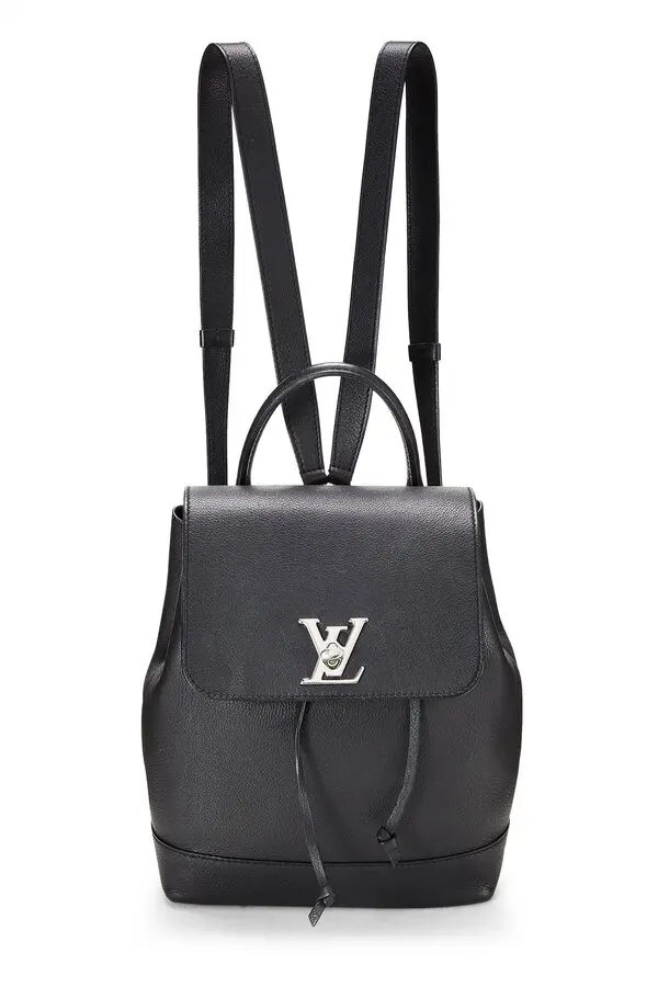 LOUIS VUITTON Leather Lock Me Backpack