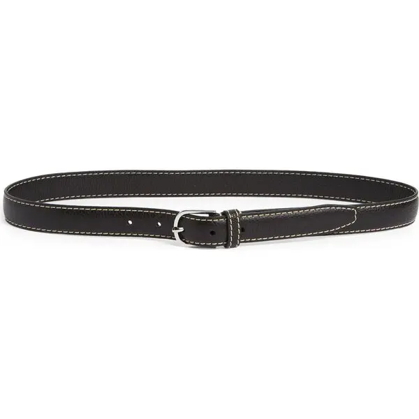 TOTEME Slim Leather Belt - Black