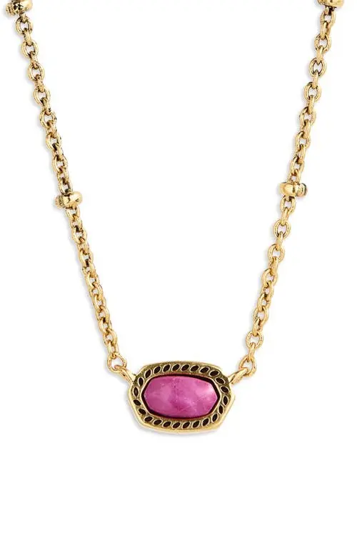 Kendra Scott Elisa Mini Pendant Necklace - Dark Fuchsia Magnesite