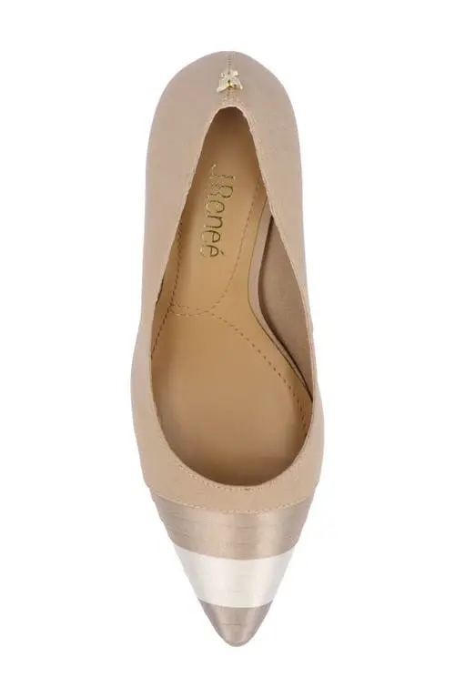 J. Reneé Garbina Pointed Toe Pump - Beige