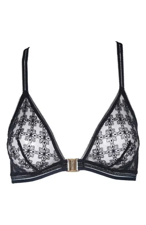 HUIT Café Fleur Wireless Bra - Black
