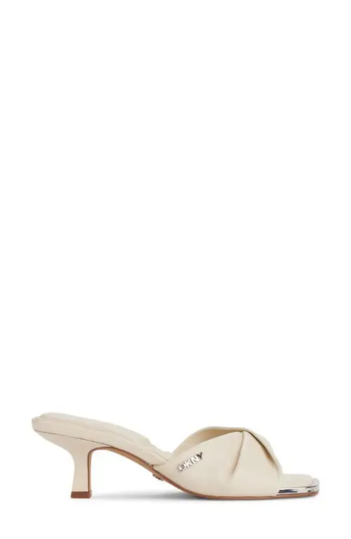 Dkny Twist Strap Kitten Heel Sandal - Bone