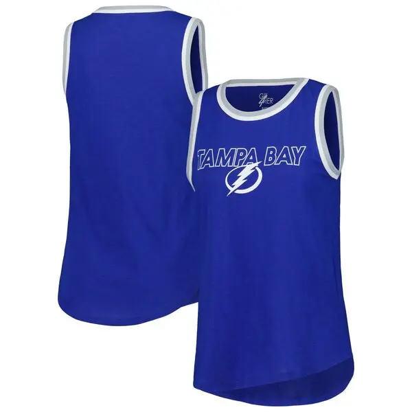 G-III 4HER BY CARL BANKS Tampa Bay Lightning Strategy Tank Top - Blue