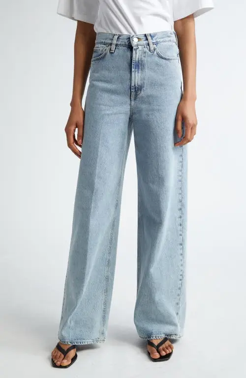 TOTEME Wide Leg Organic Cotton Jeans - Cool Blue