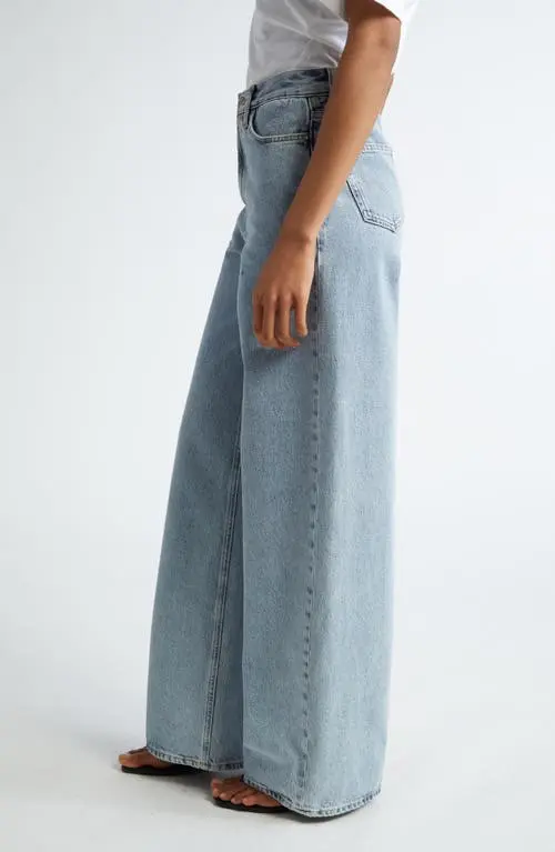 TOTEME Wide Leg Organic Cotton Jeans - Cool Blue