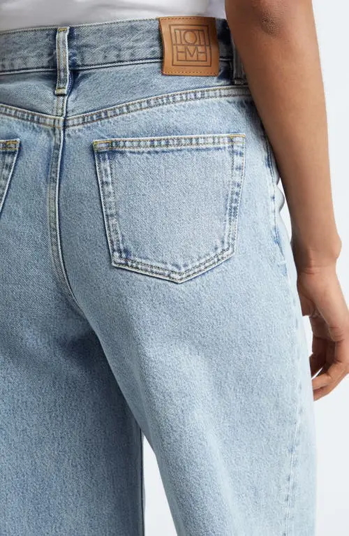 TOTEME Wide Leg Organic Cotton Jeans - Cool Blue