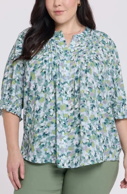 NYDJ Printed Peasant Top - Bloomington