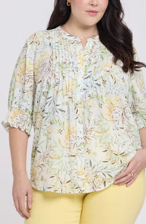 NYDJ Printed Peasant Top - Chateau Jardin