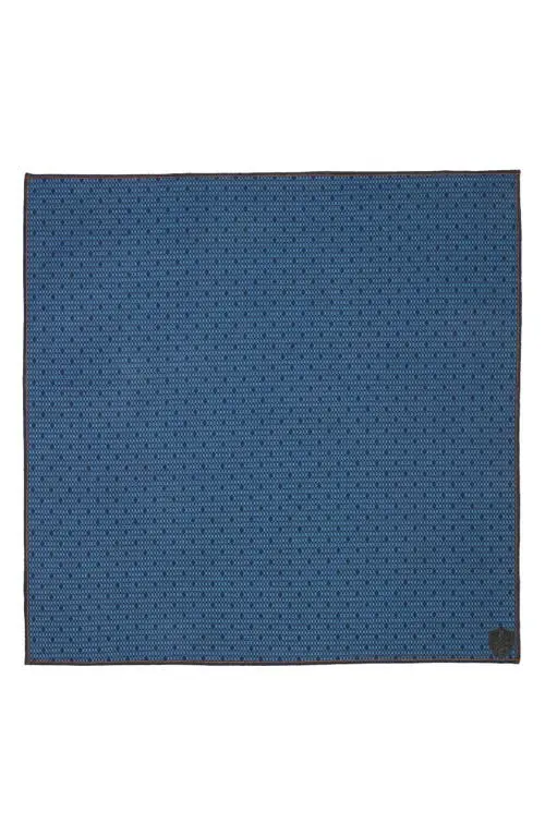 CLIFTON WILSON Polka Dot Cotton Pocket Square - Blue