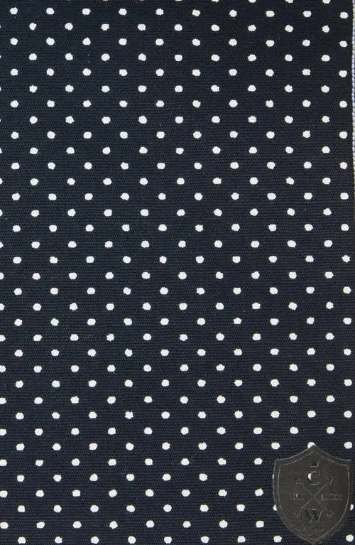 CLIFTON WILSON Polka Dot Cotton Pocket Square - Navy