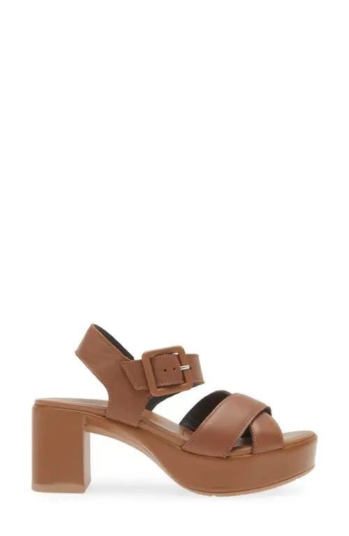 Naot Elite Platform Sandal - Caramel Leather
