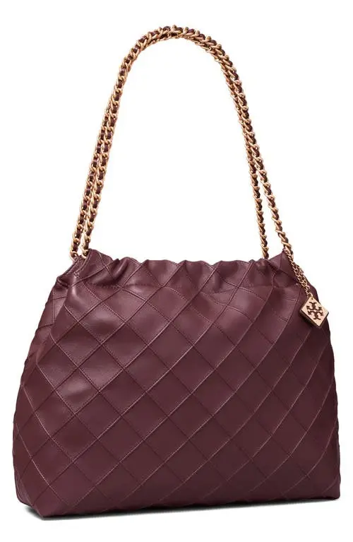 Tory Burch Fleming Soft Quilted Leather Hobo Bag - Albarossa