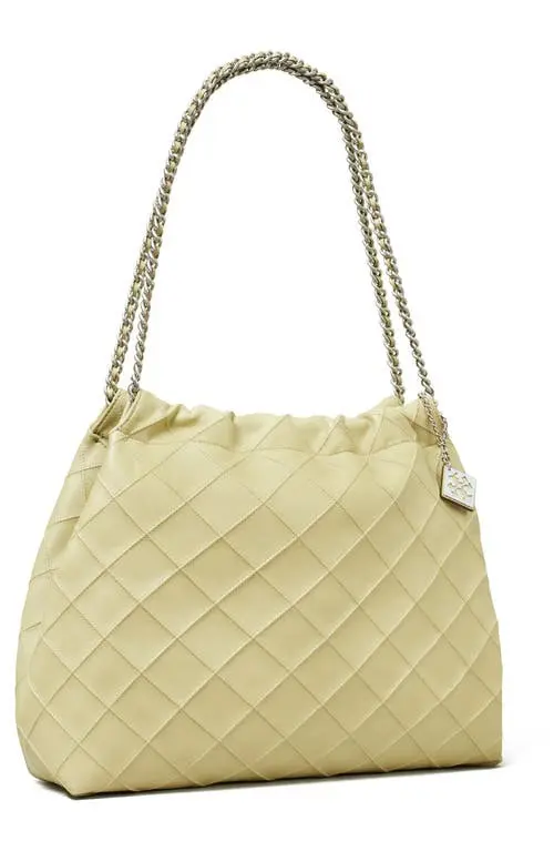 Tory Burch Fleming Soft Quilted Leather Hobo Bag - Olive Sprig