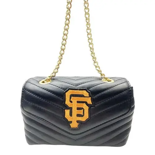 CUCE San Francisco Giants Quilted Crossbody Purse - Black