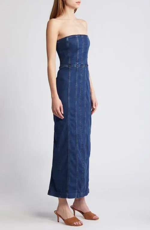 white christmas dresses Tween Rome Strapless Denim Dress Midwash / XL (14)