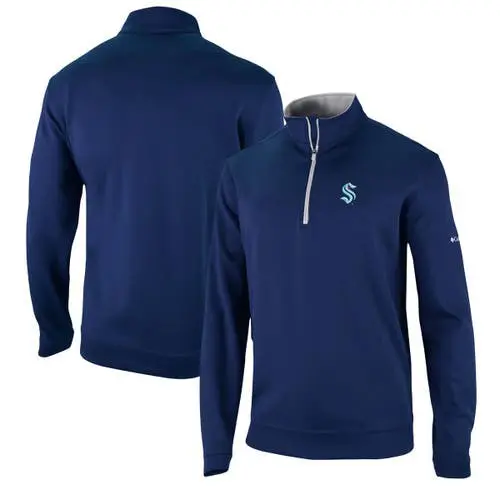 Columbia Seattle Kraken Quarter-zip Jacket - Navy