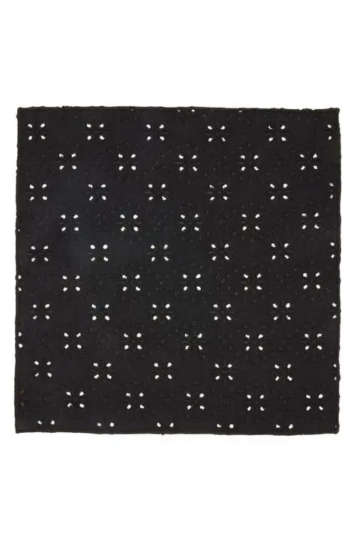 CLIFTON WILSON Broderie Anglaise Cotton Pocket Square