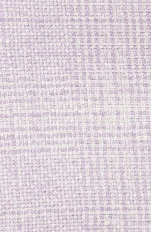CLIFTON WILSON Plaid Linen Pocket Square - Lavender