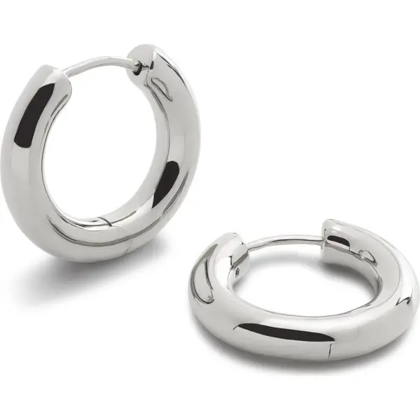 Monica Vinader Small Essential Tube Hoop Earrings - Sterling Silver